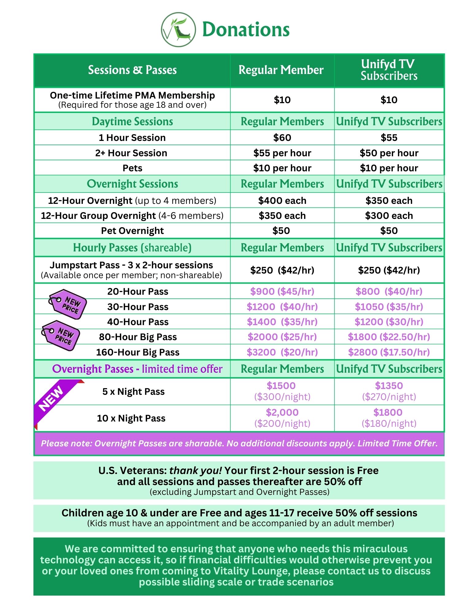 Membership – Vitality Lounge