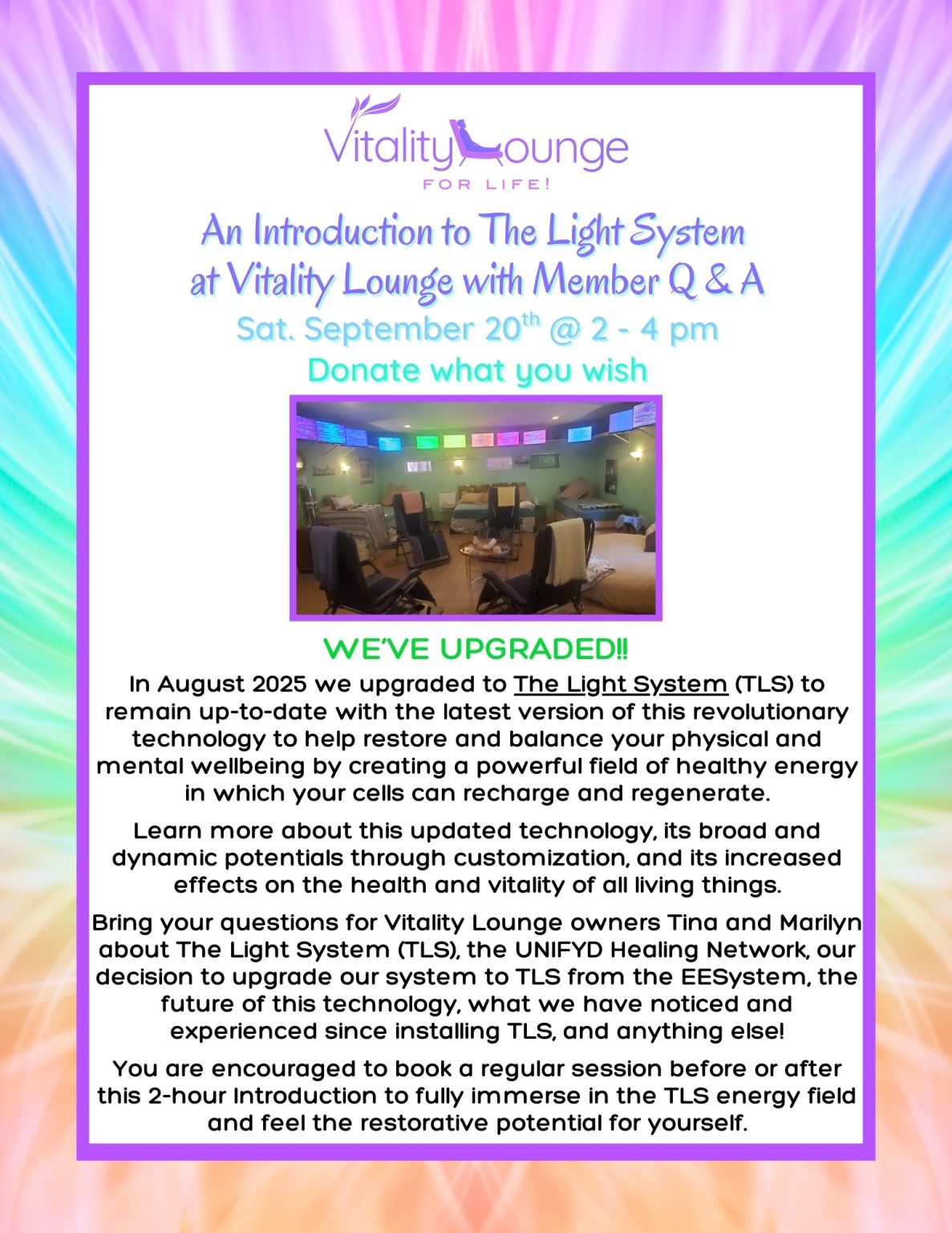 What’s New – Vitality Lounge